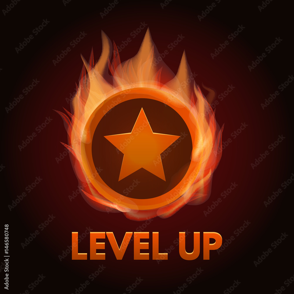 Level up Game bonus icon. Vector illustration. Stock Vector | Adobe Stock
