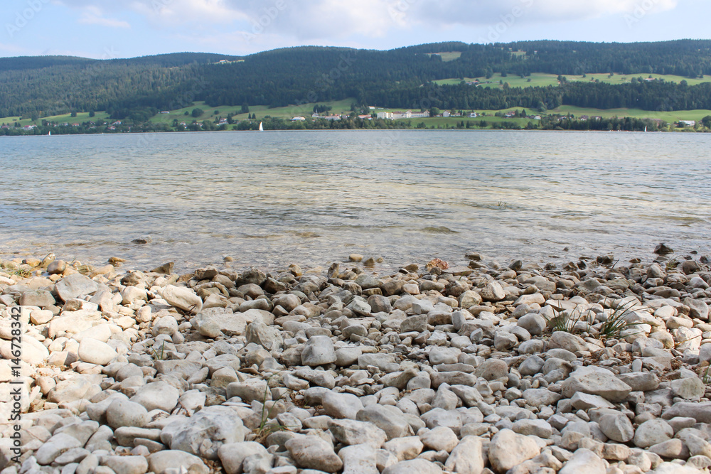 "lac de Joux" at the Swiss Alps Stock Photo | Adobe Stock