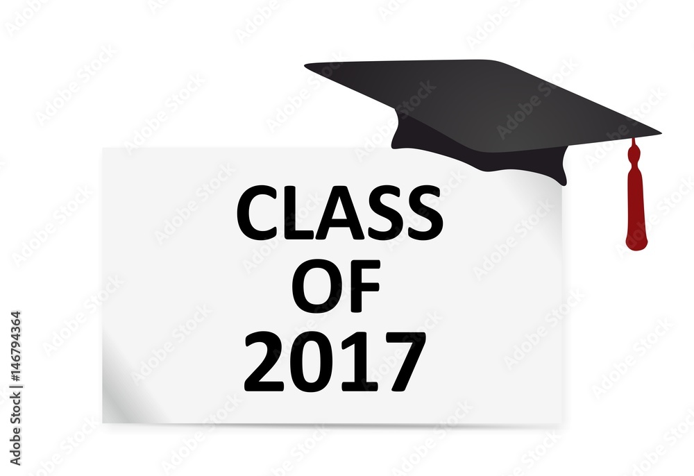 Class of 2017 written on a whiteboard Stock Illustration | Adobe Stock