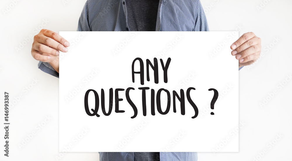 Any questions Raised Marks Frequently Asked Questions Solution Stock ...