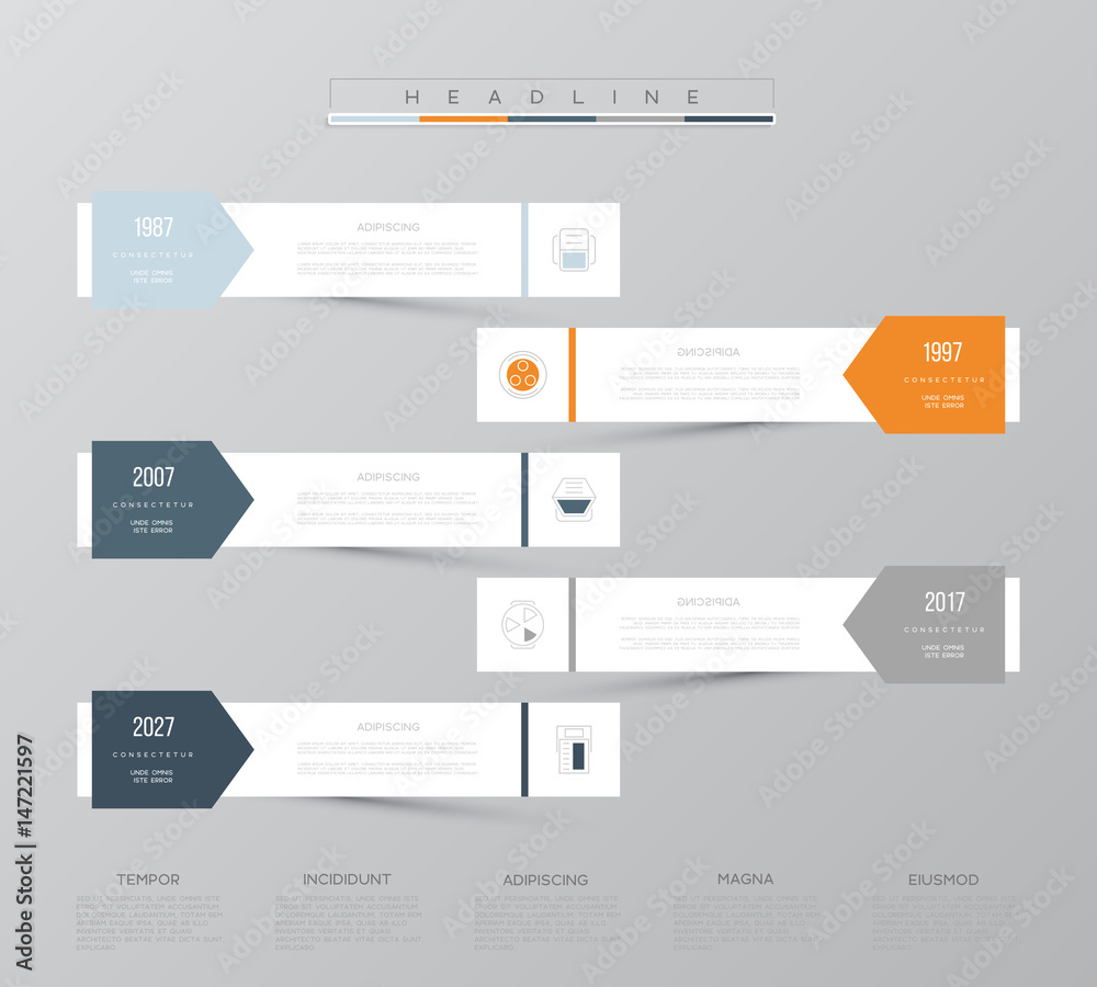 Timeline infographic data visualization. Vector illustration. Stock ...