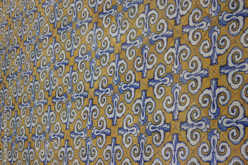 mediterranean tile texture wallpaper foto de Stock | Adobe Stock