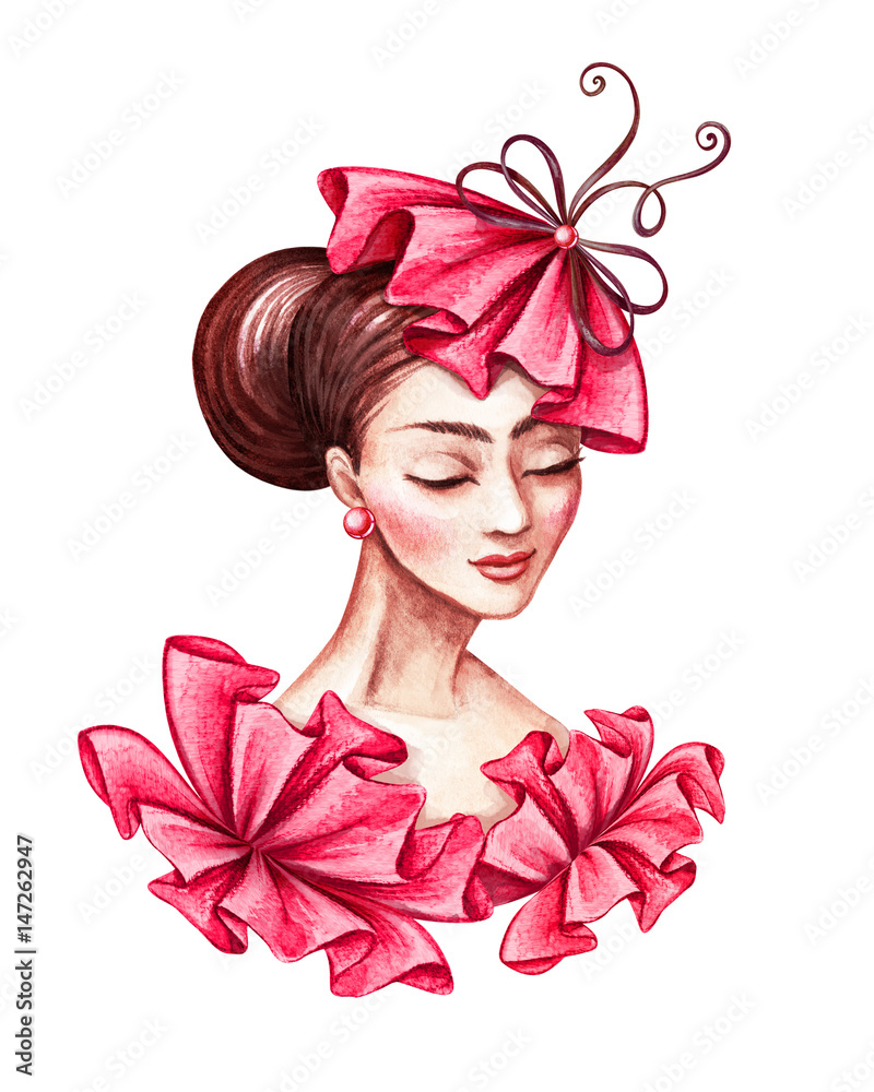 Clipart Hat Lady Red