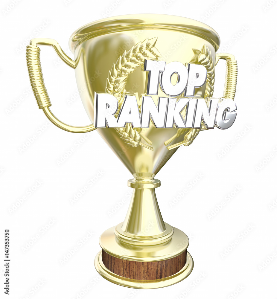 Top Ranking Trophy Prize Award Best Result 3d Illustration Stock-Foto ...