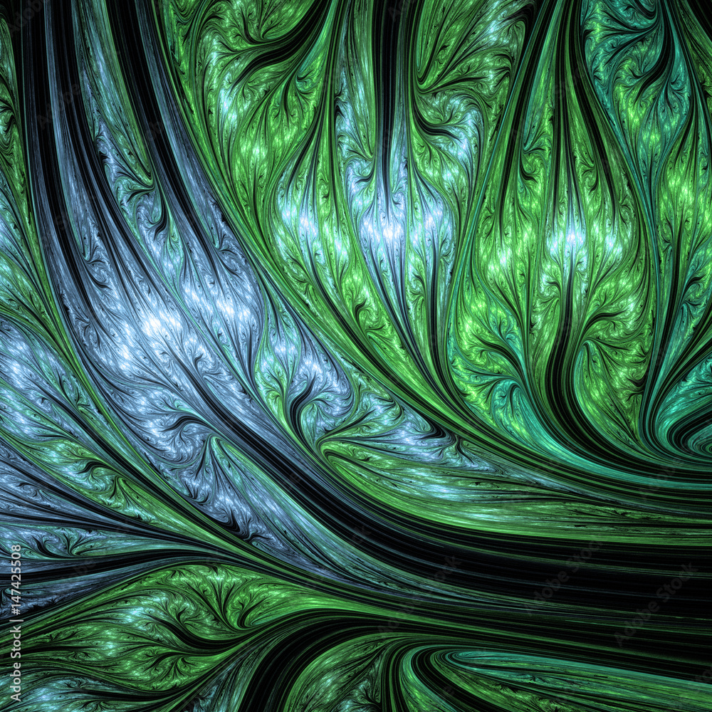 Green Fractal Background