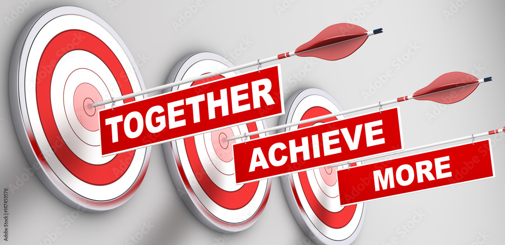 Together achieve more! / Target Stock Illustration | Adobe Stock