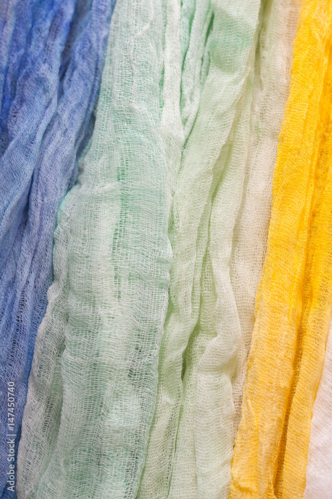 Painted gauze, pieces of fabric for a nice bright background, all ...