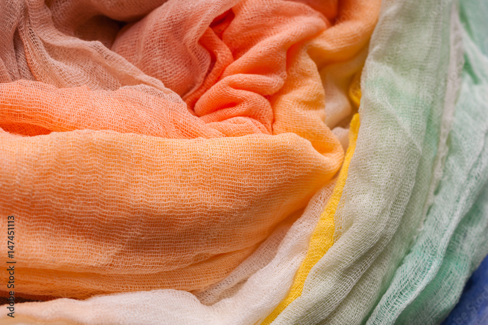 Painted gauze, pieces of fabric for a nice bright background, all ...