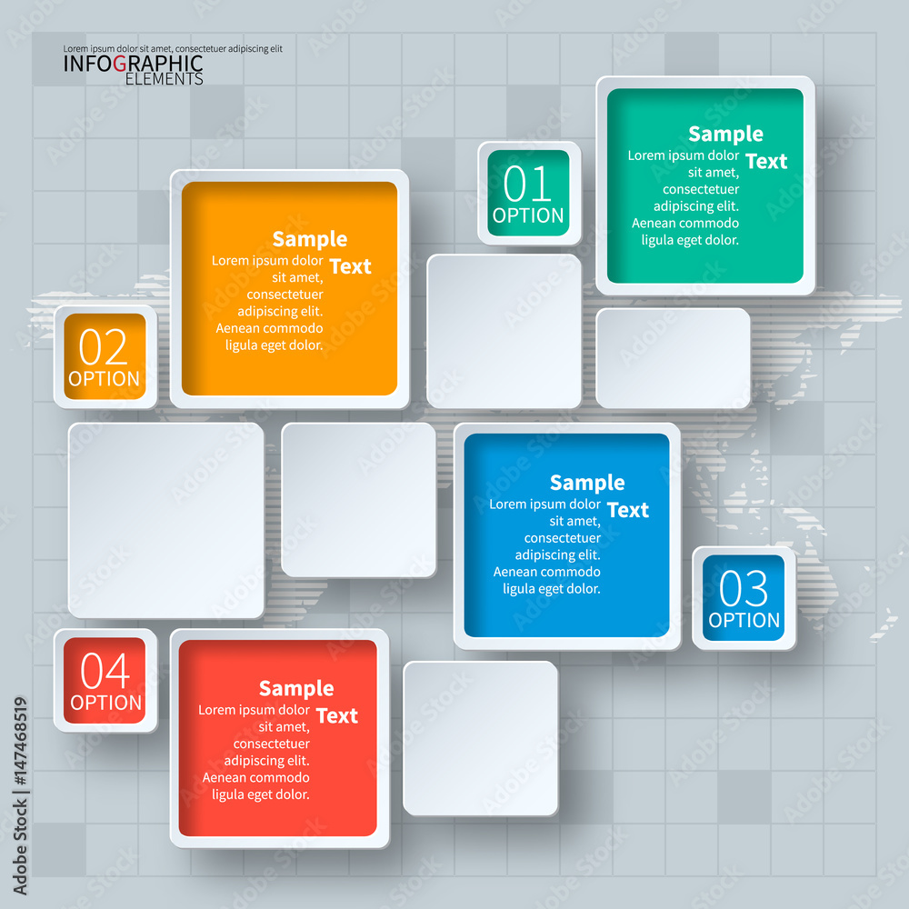 Abstract 3D Paper Infographics Stock Vector | Adobe Stock