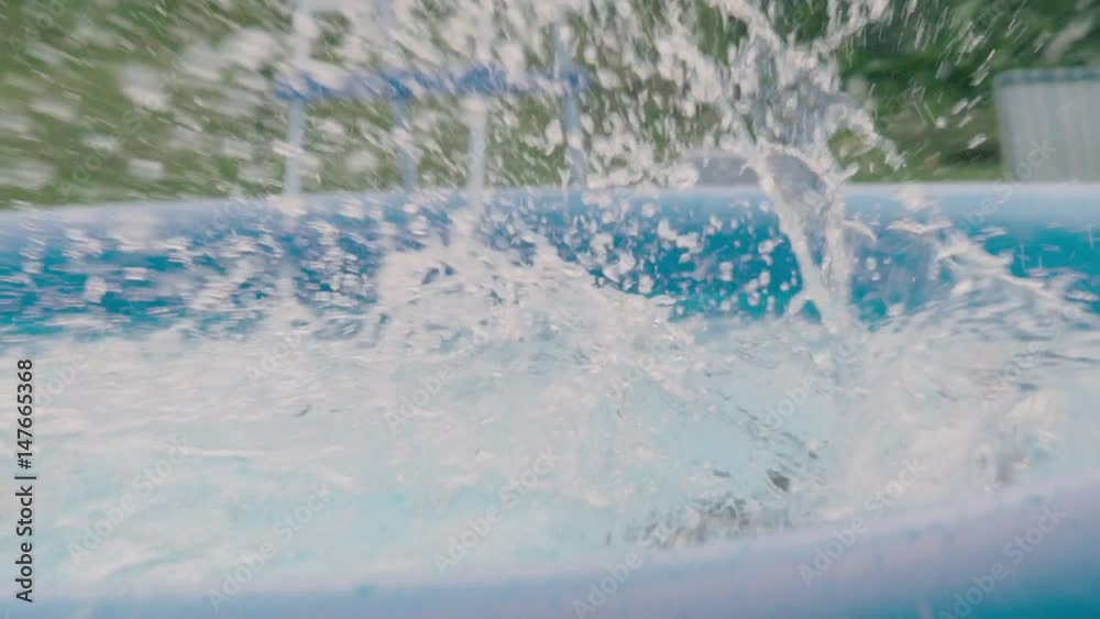 Girl Jumping and diving in Swimming Pool Slow Motion- Perfect for ...