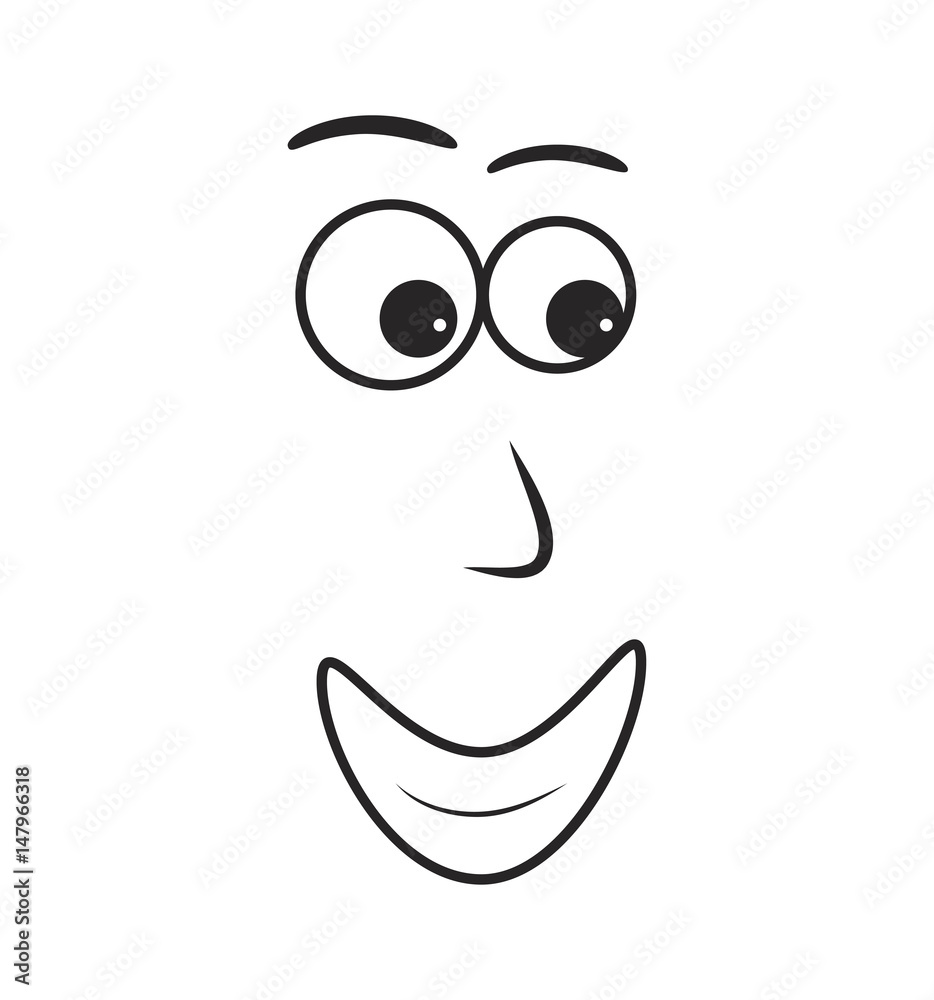 cartoon face vector symbol icon design. Stock Vector | Adobe Stock