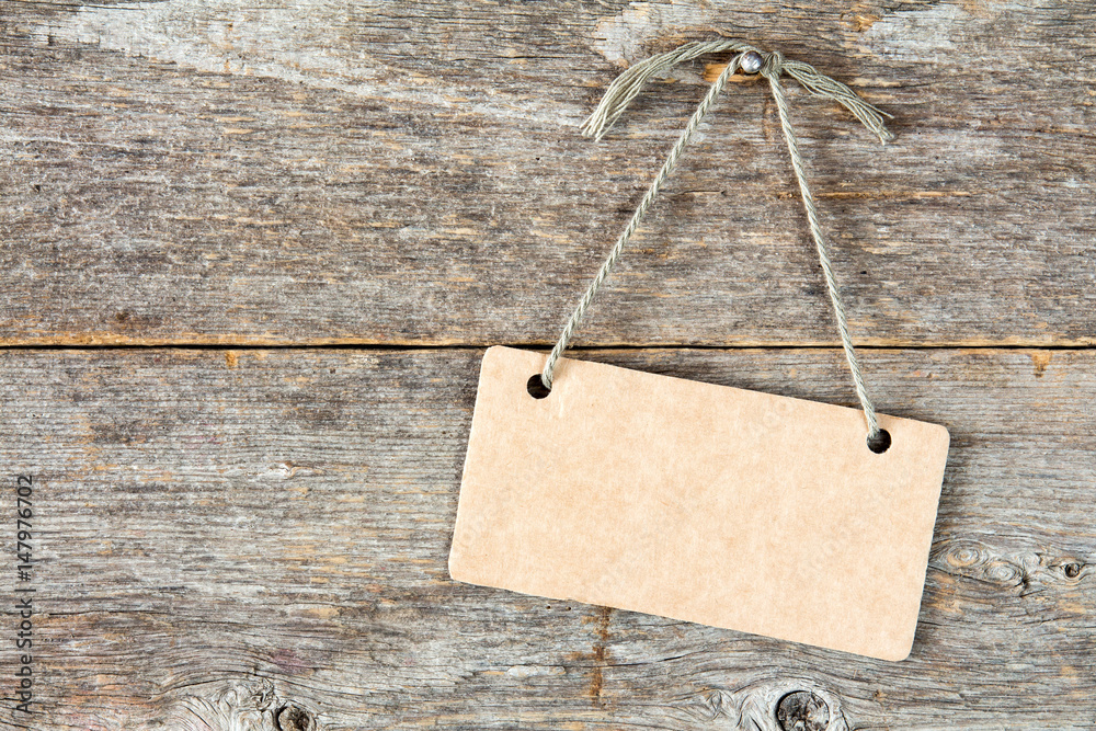 Blank paper signboard Stock Photo | Adobe Stock