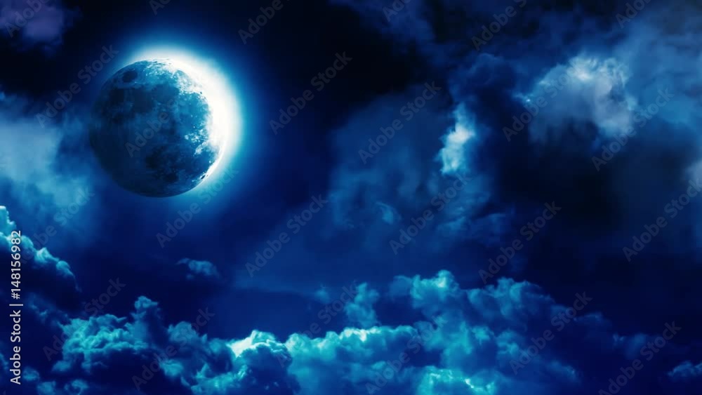 Blue Moon Stock Video | Adobe Stock