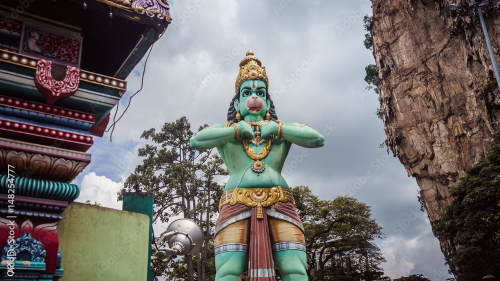 Monkey God Hanuman Statue in Batu Caves, Kuala Lumpur Stock Photo ...