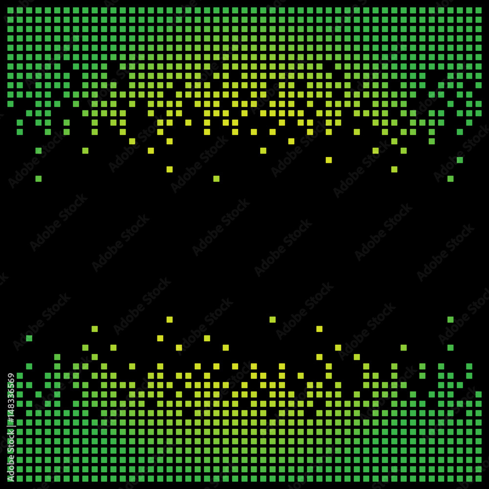Pixel background texture in green with copy space. Vector light bitmap ...