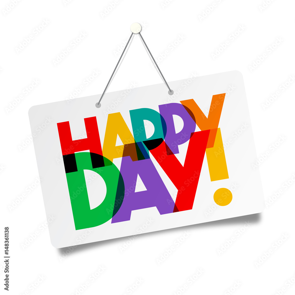 Happy day Stock Vector | Adobe Stock