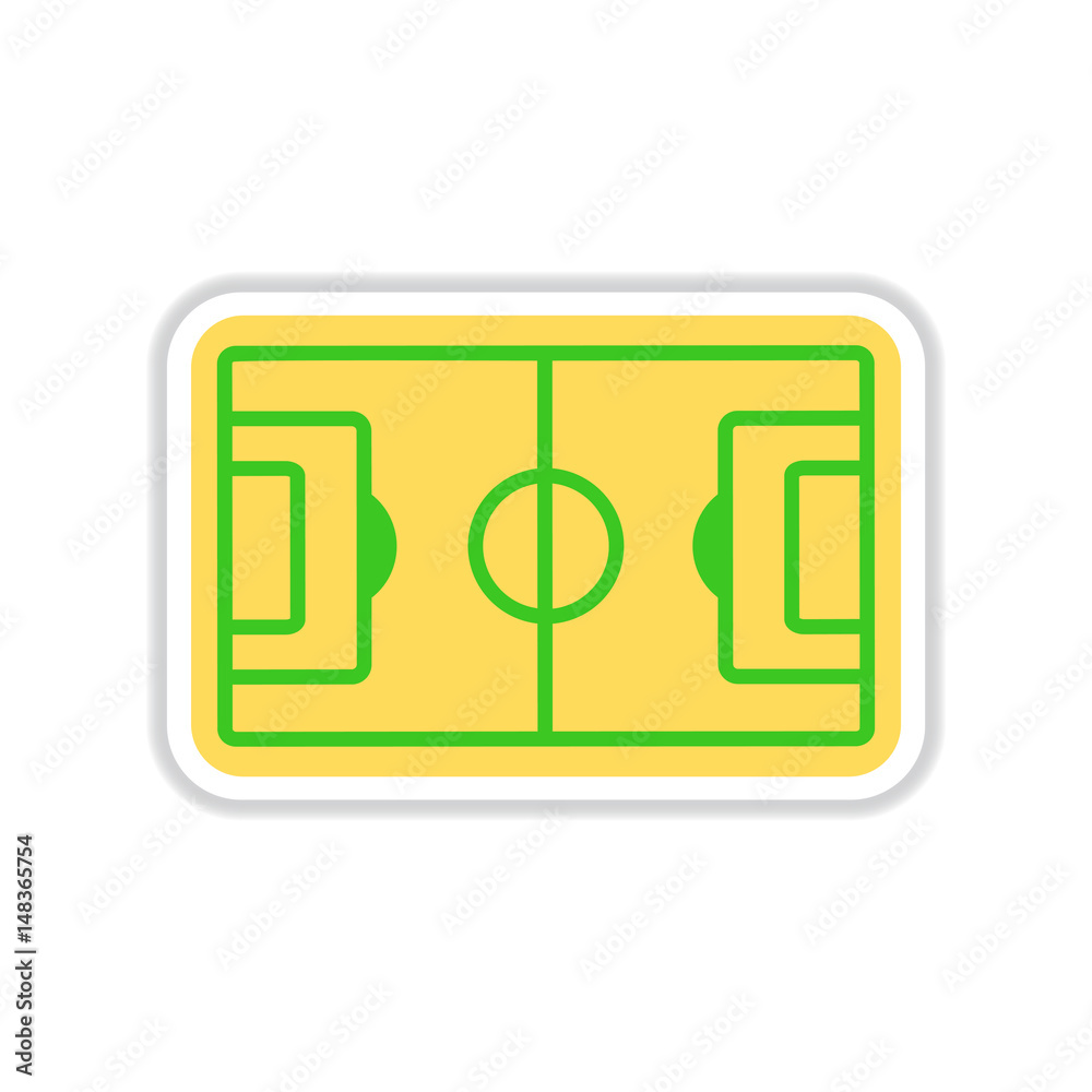 paper sticker on white background football field Stock Illustration ...
