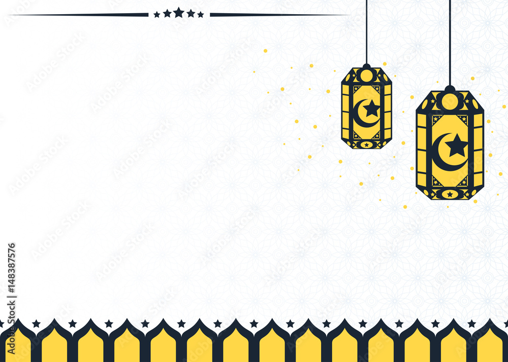 Islamic background with arabain style lanterns Stock Illustration ...