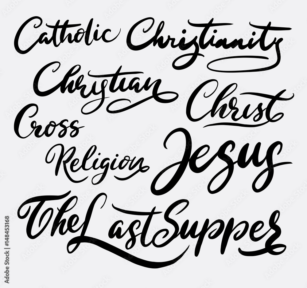 Jesus Christ hand written typography. Good use for logotype, symbol ...