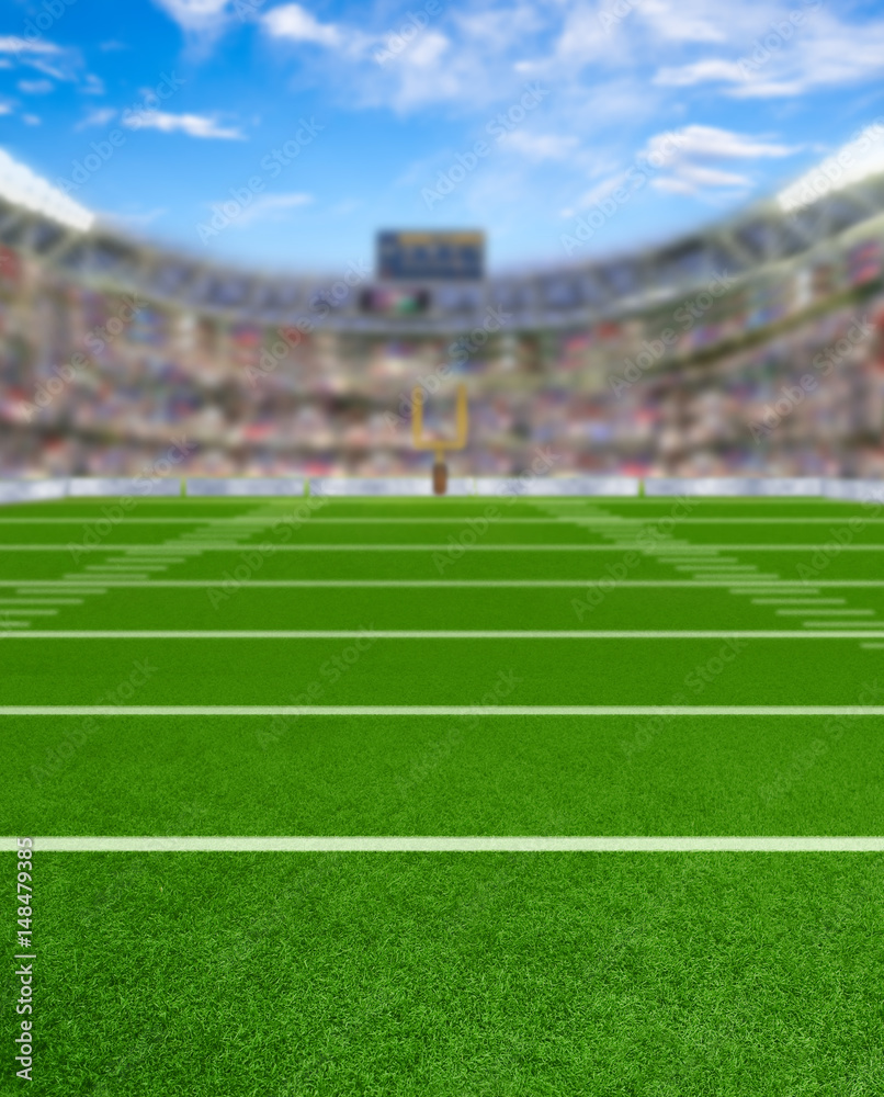 3D Rendered Football Stadium With Copy Space Stock Photo | Adobe Stock
