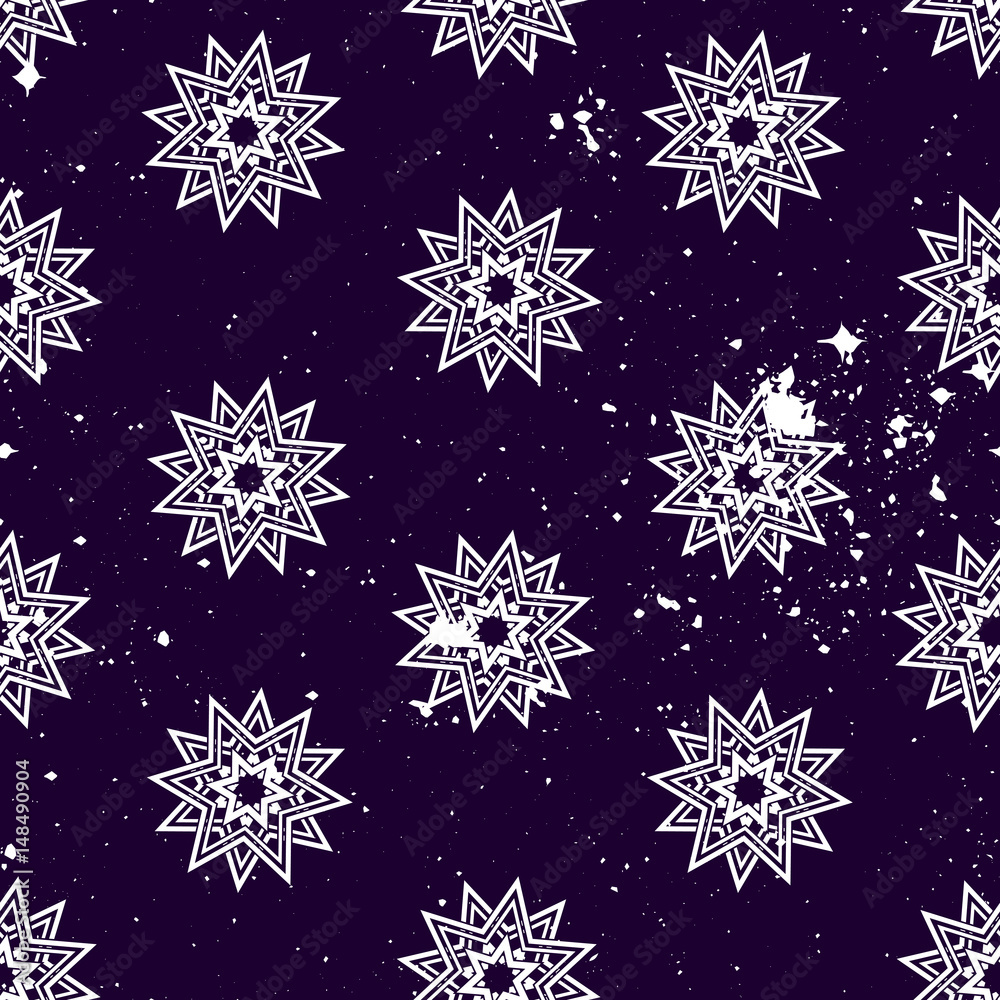 It Seems like Night Sky. Seamless Abstract Pattern with stars. Repeated ...