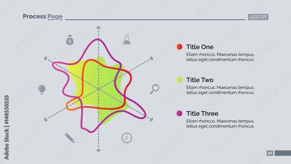 Stylized Radar Chart Slide Template Stock Vector | Adobe Stock