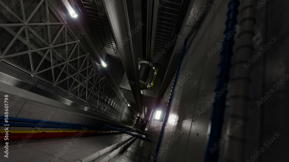 upping elevator lift view inside elevator shaft technology and ...