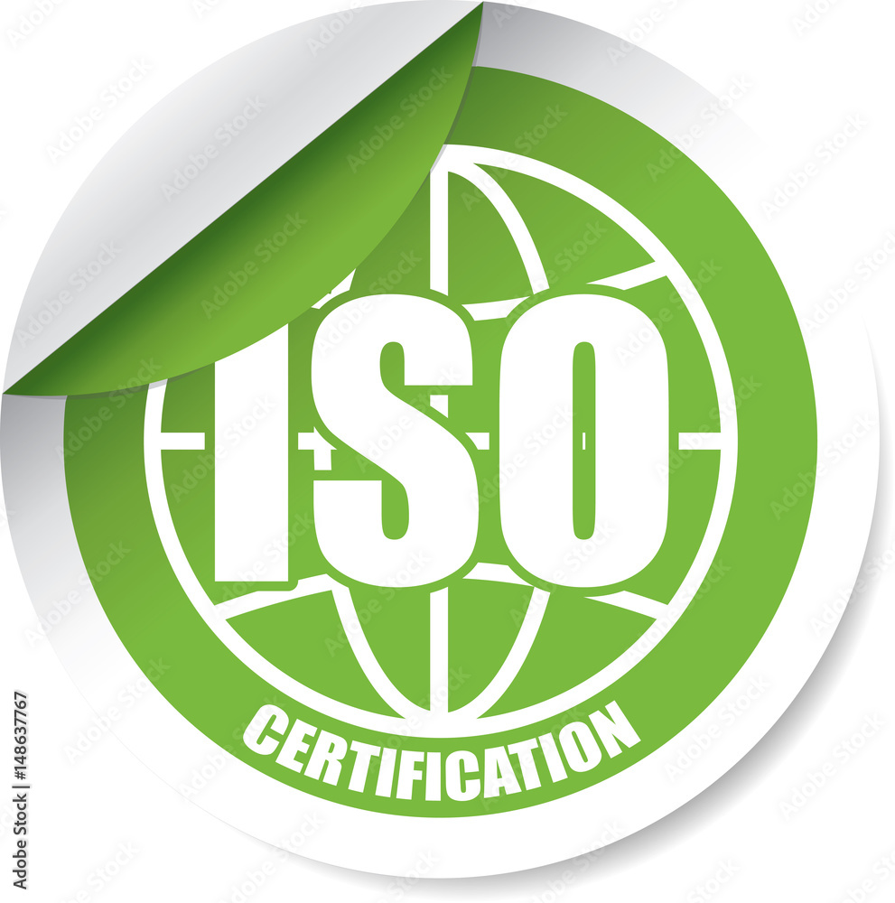 ISO certification green Label, Sticker, Tag, Sign And Icon Banner ...
