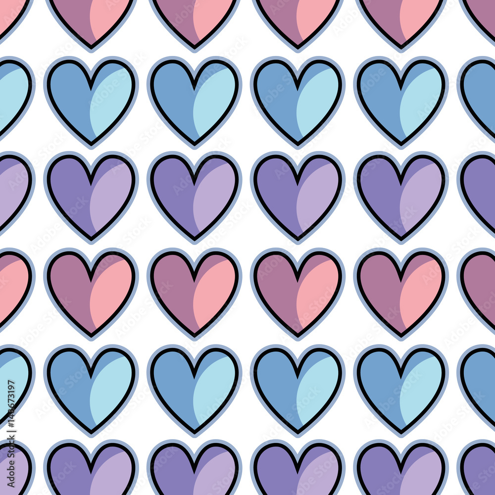 color cute heart love icon background Stock Vector | Adobe Stock