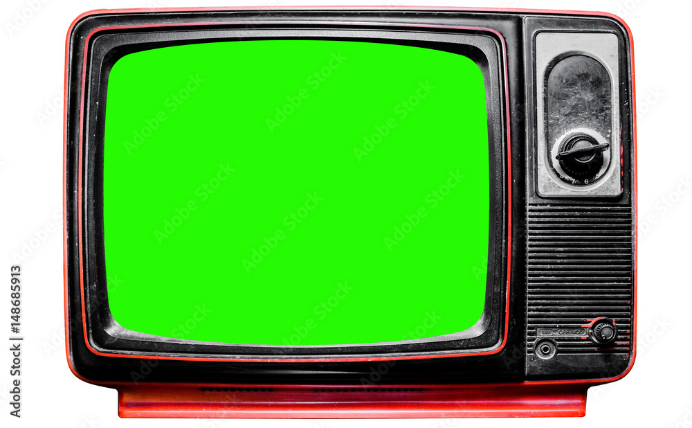 Vintage TV Screen Clipping path no Background Stock Photo | Adobe Stock