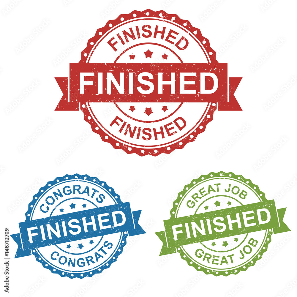 finished circle stamp rugged Stock Vector | Adobe Stock
