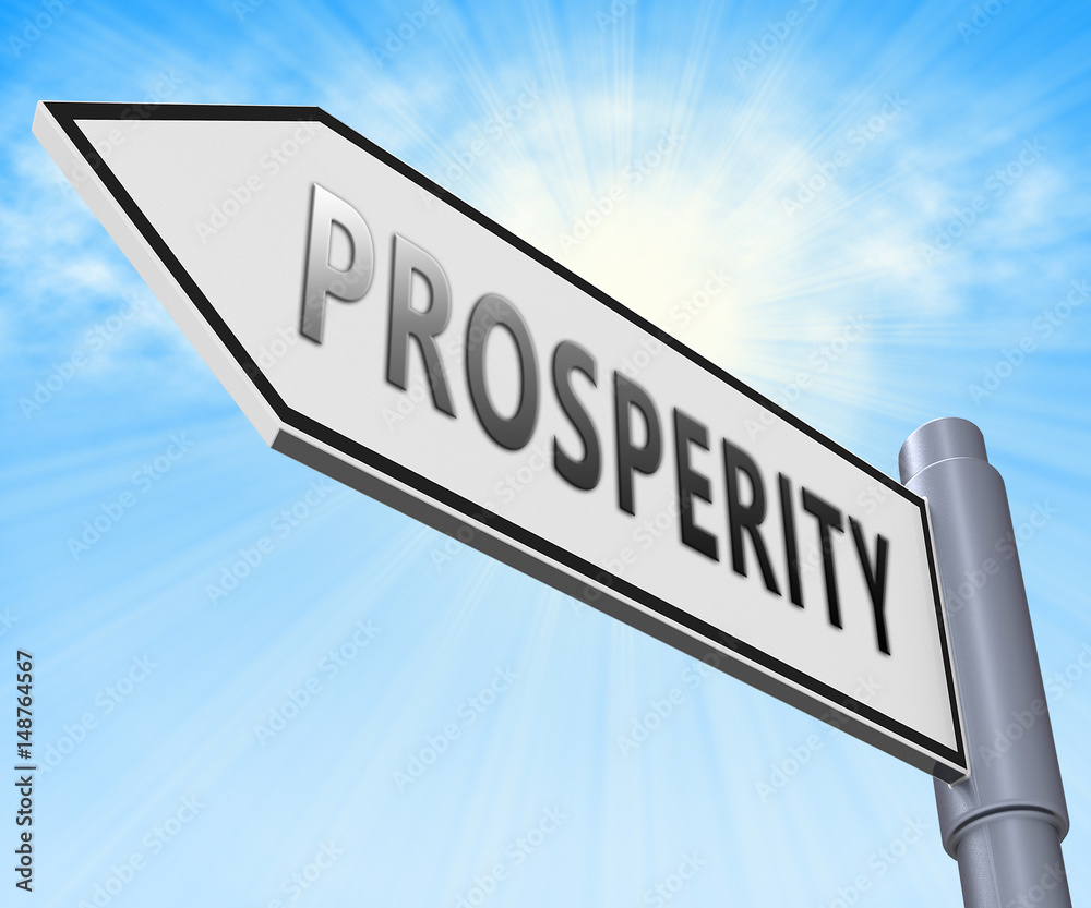 Prosperity Sign Meaning Investment Profits 3d Illustration Illustration ...