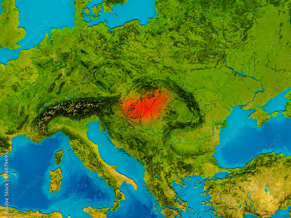 Physical Map Of Hungary