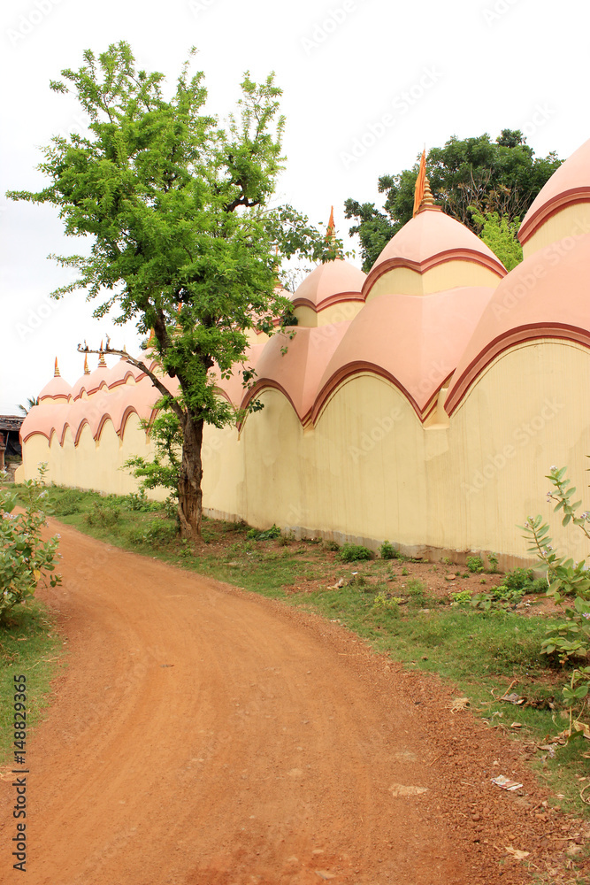108 Shiva Temple. The circle of the 108 Shiva Temple at Bardhaman, West ...