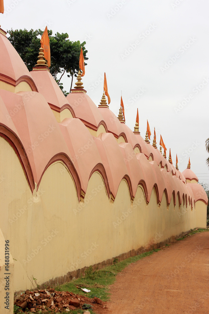 108 Shiva Temple. The circle of the 108 Shiva Temple at Bardhaman, West ...