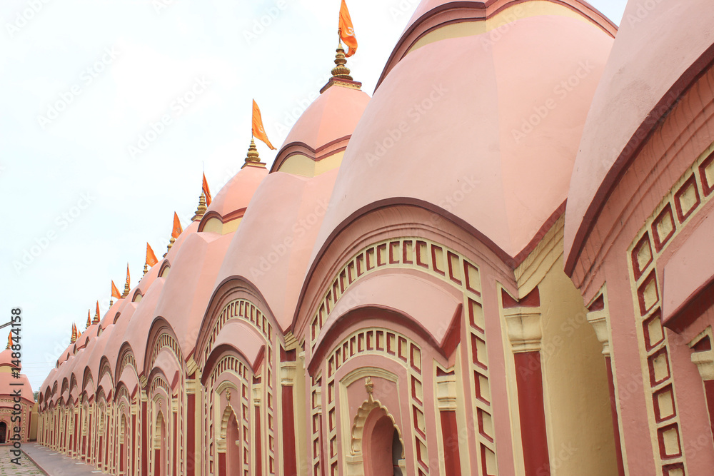 108 Shiva Temple. The circle of the 108 Shiva Temple at Bardhaman, West ...