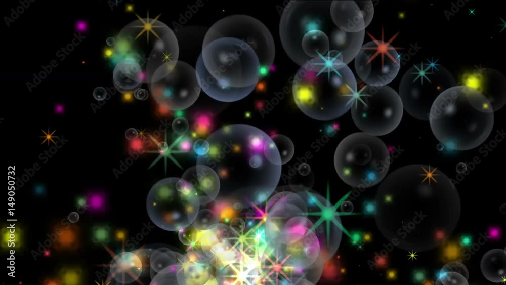 4k Shine cartoon stars particle fireworks background,festival wedding ...