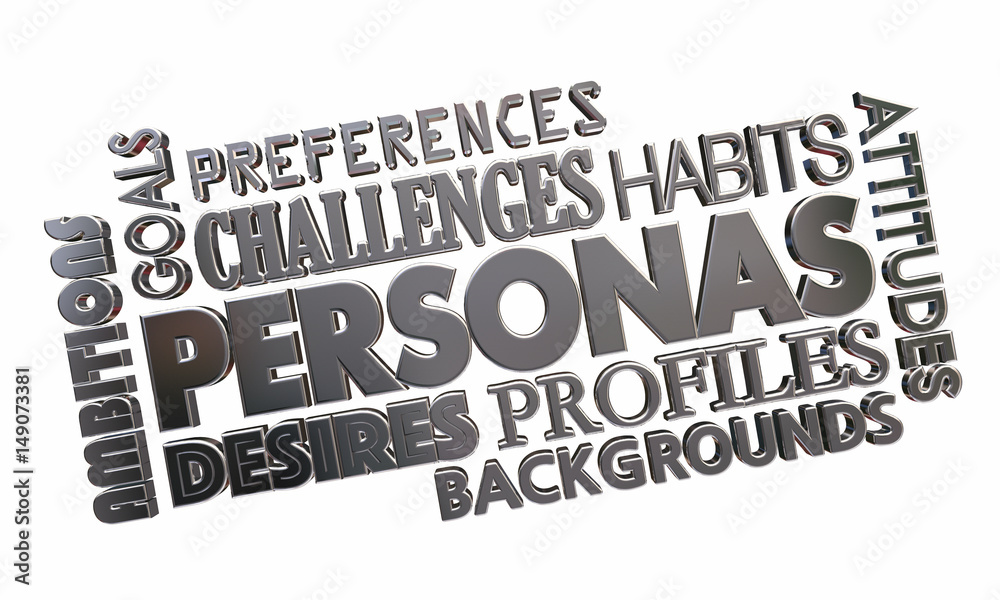 Customer Persona Word Collage Personal Profile 3d Illustration Stock ...