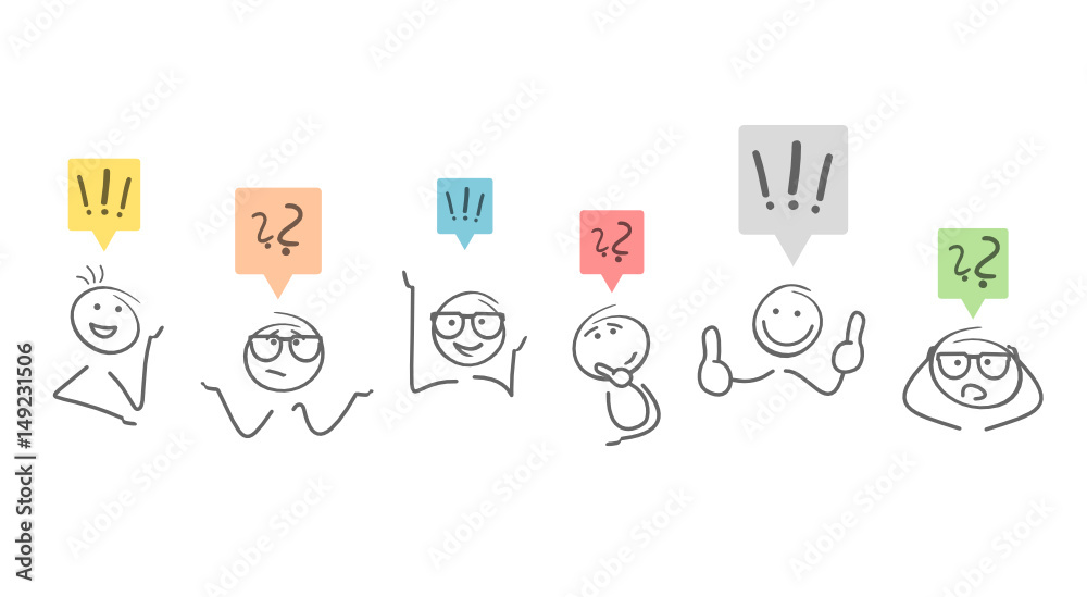 Stick Figures - Ideas Stock Vector | Adobe Stock