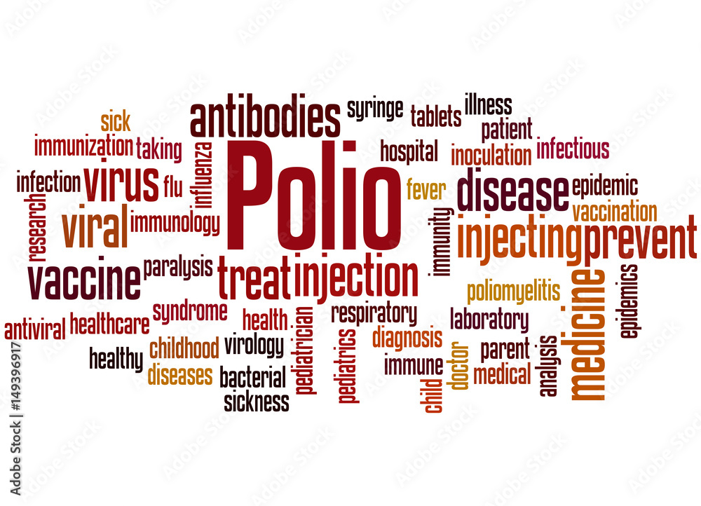 Polio, word cloud concept 2 Stock Illustration | Adobe Stock