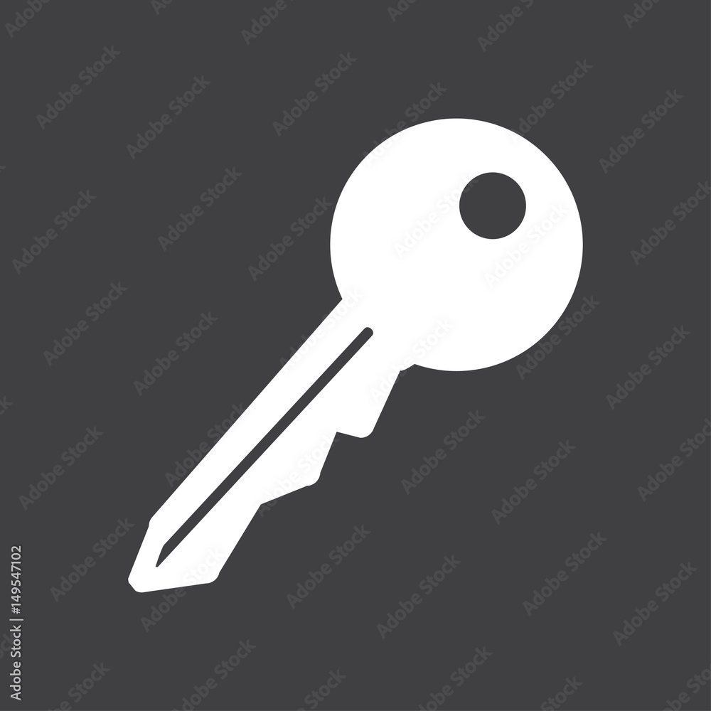 Key icon. Lock symbol. Security sign. Flat design style. Stock-Foto ...