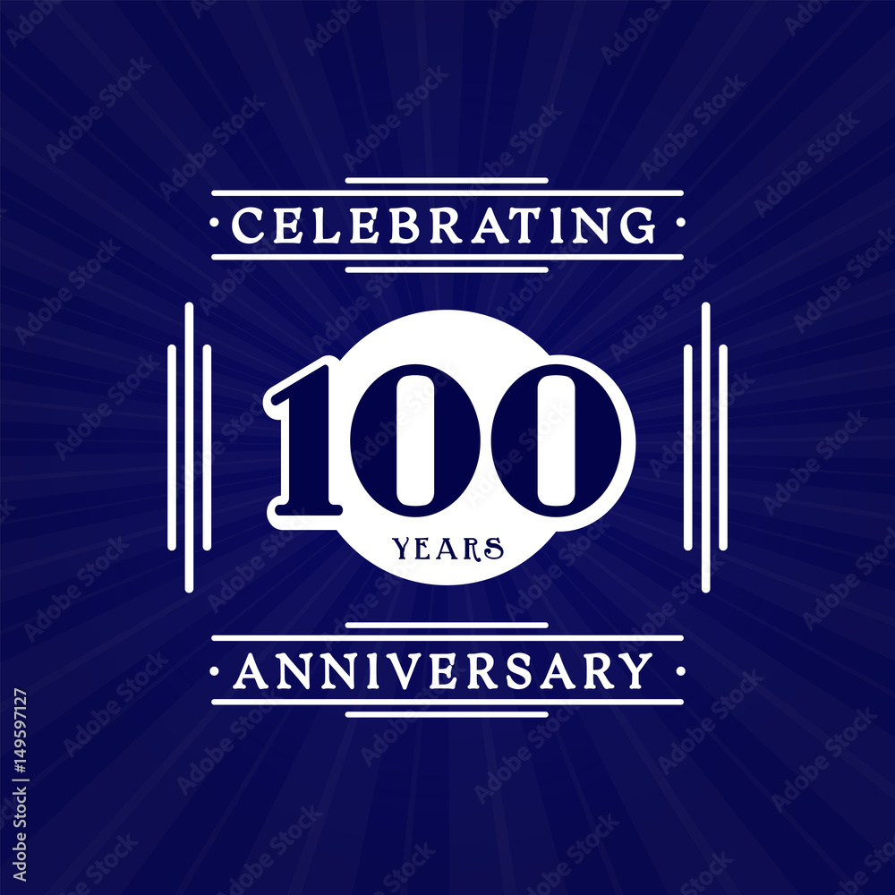 100 years anniversary design template. Vector and illustration. Stock ...