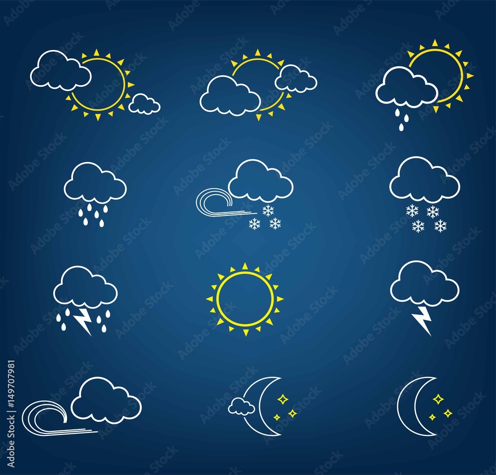 weather forecast Stock Vector | Adobe Stock