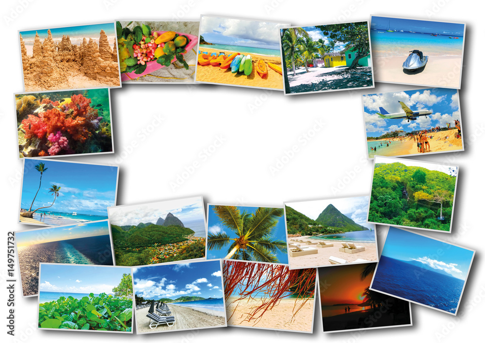 Poster Collage from views of the Caribbean beaches – Wall Art | UkPosters