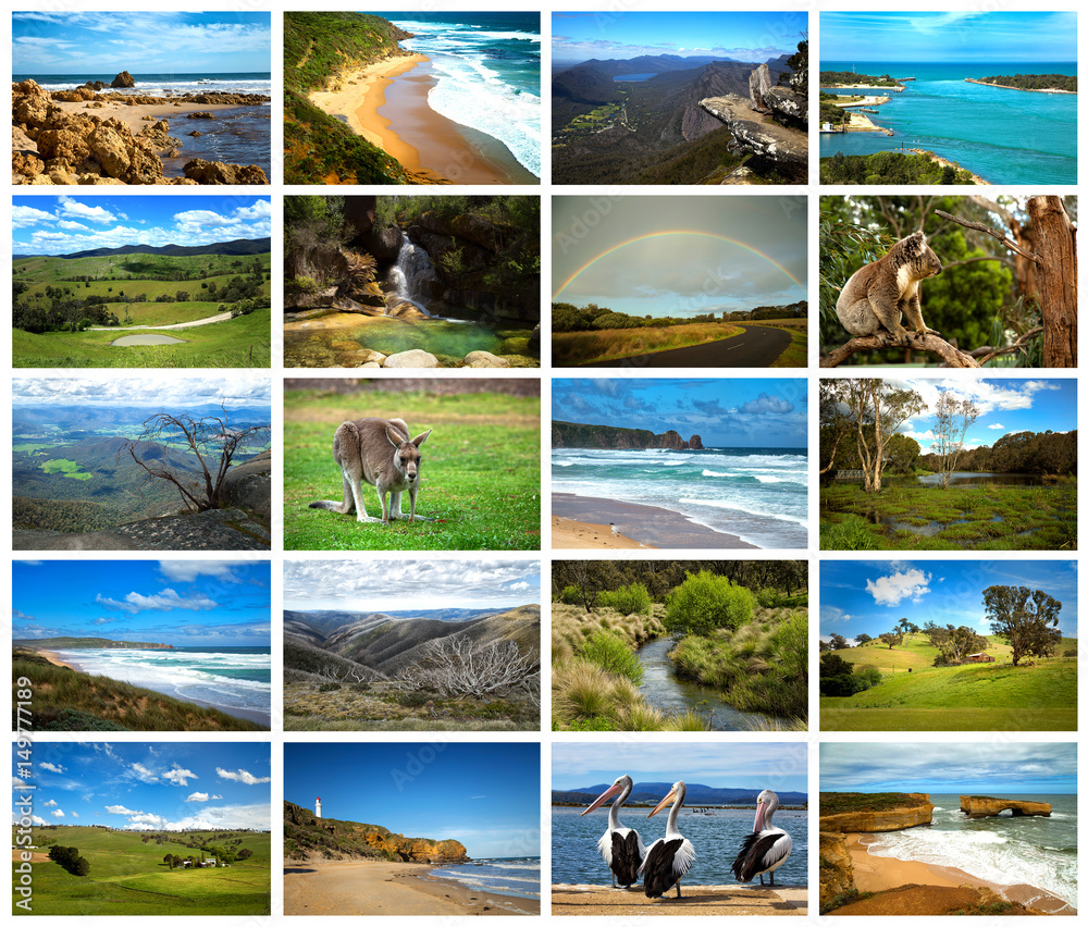 Collage of pictures from australia Stock-Foto | Adobe Stock