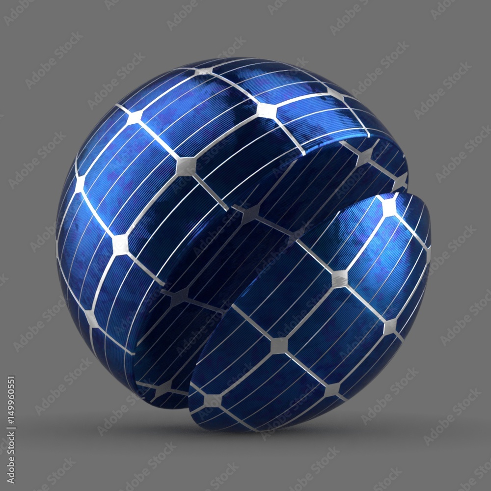 Grid Solar Panel Tiled Stock 3D asset | Adobe Stock