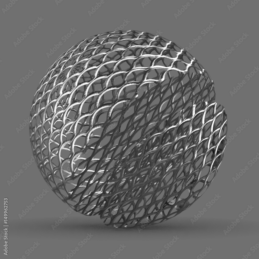 Metal Grid Expanded Stock 3D asset | Adobe Stock