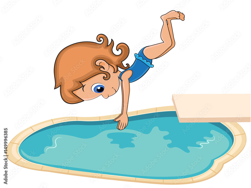 Jump In Pool Clipart