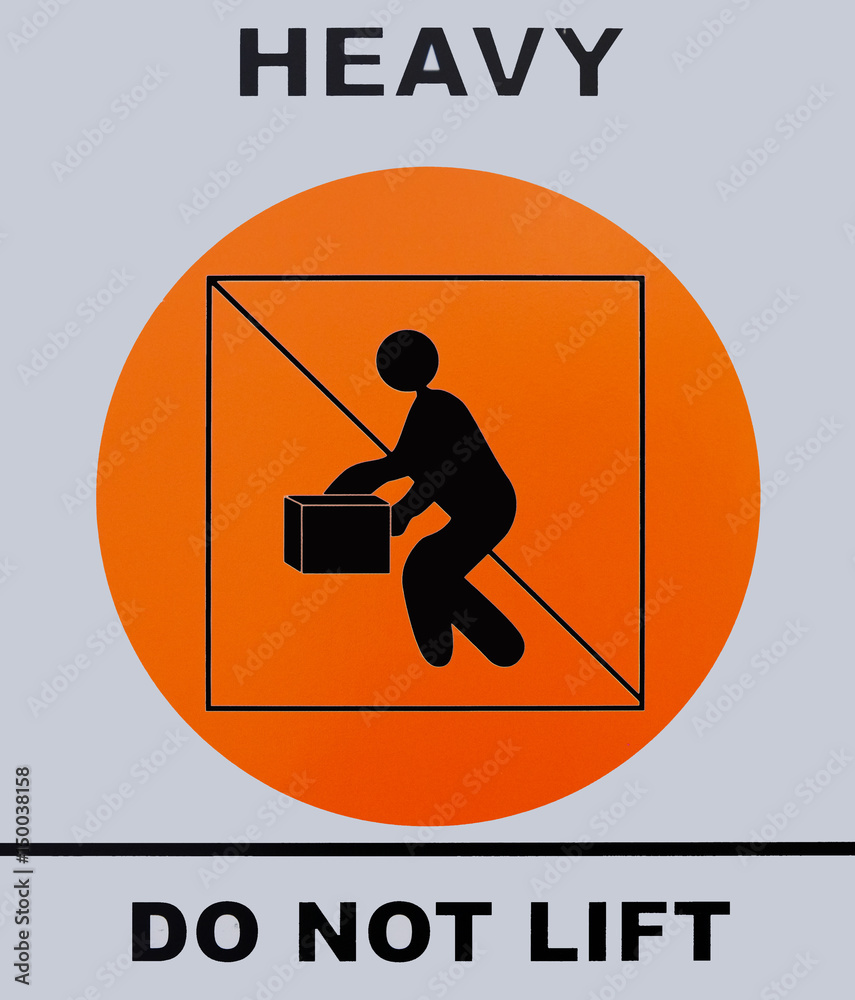 Heavy, Do not lift sign. This photo was taken from sign board, it is ...