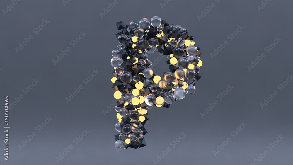 Abstract font background. The letter P Stock Illustration | Adobe Stock